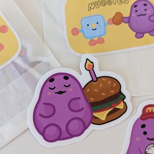 Grimace Birthday Sticker Pack| 3 Stickers| Grimace Shake, Nuggies ...