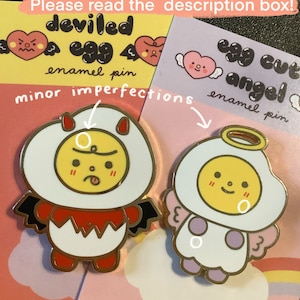 Don the Deviled Egg Pin | Lapel Pin- Badge| Cute Egg Hard Enamel Pin ...
