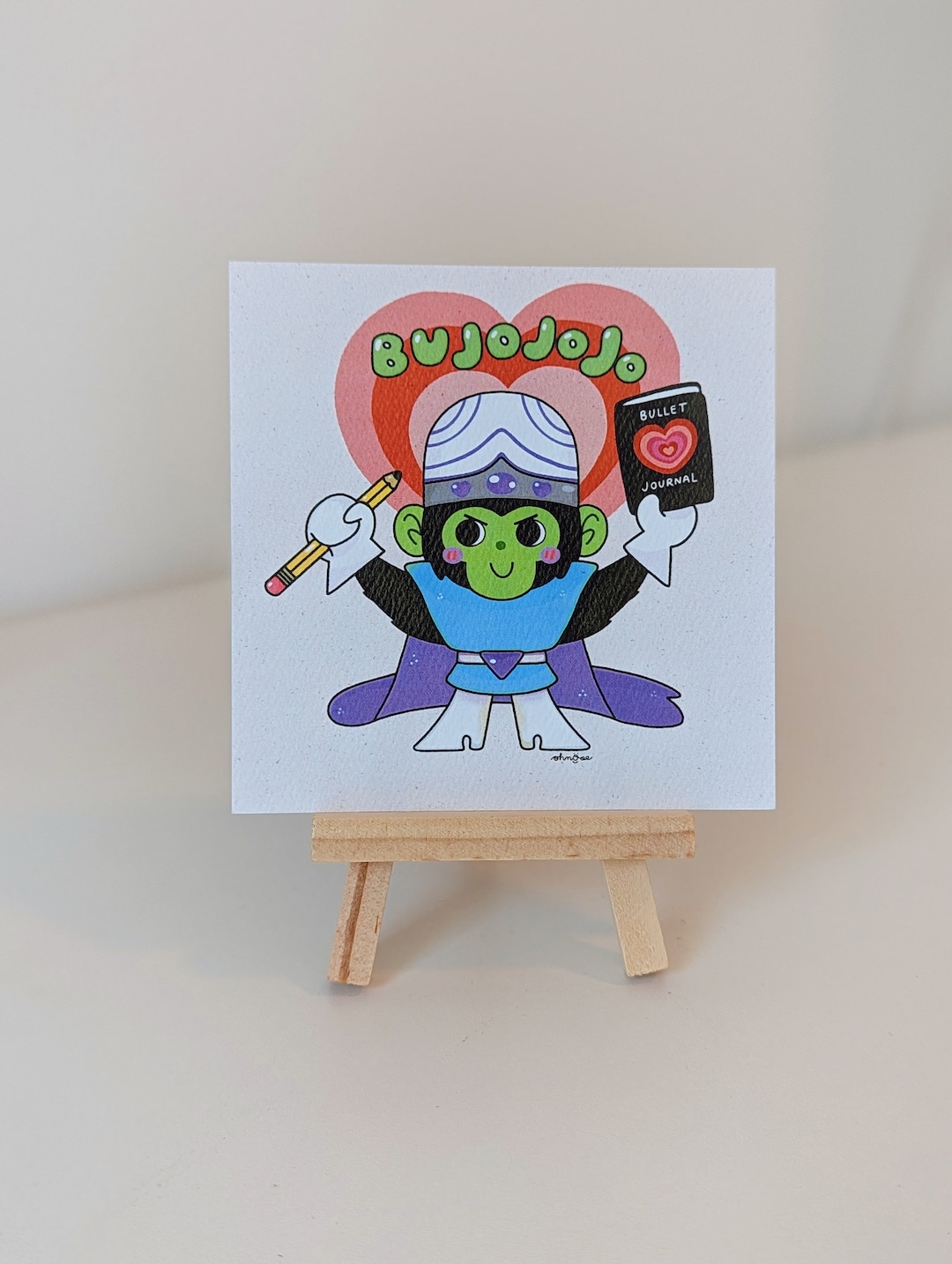 Mojojo Bujojo 4x4 MINI Art Print| Bullet Journal- Bujo Powerpuff Girls ...