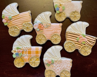 Baby Carriage Sugar Cookies dozen - Etsy