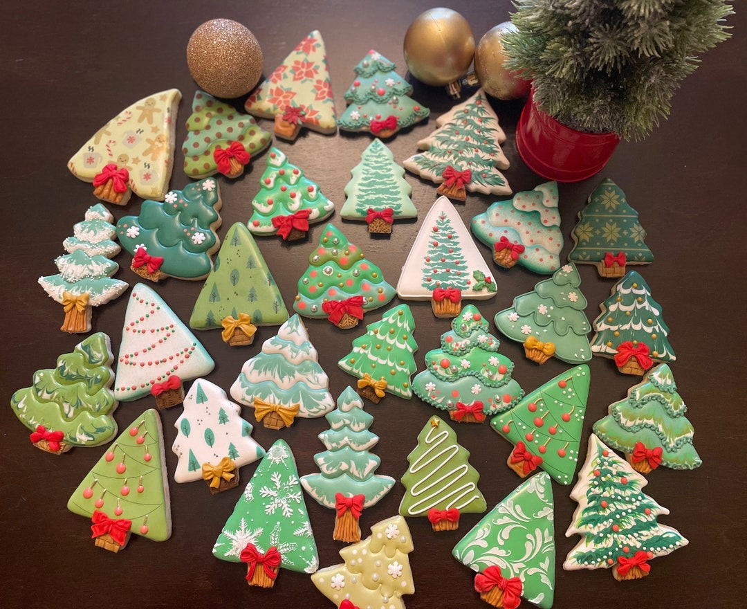 Christmas Tree Sugar Cookies - Etsy