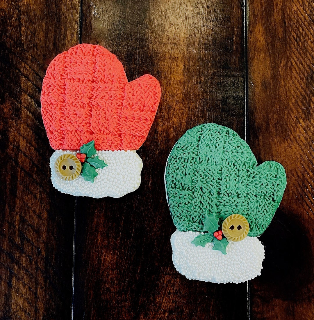 Christmas Mitten Sugar Cookies - Etsy