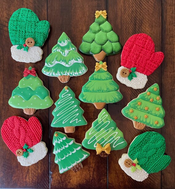 Christmas Tree Sugar Cookies | Etsy