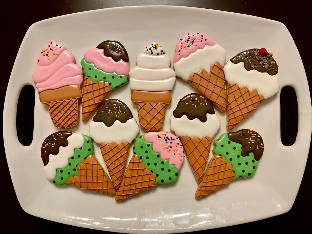 Ice Cream Cone Sugar Cookies - Etsy