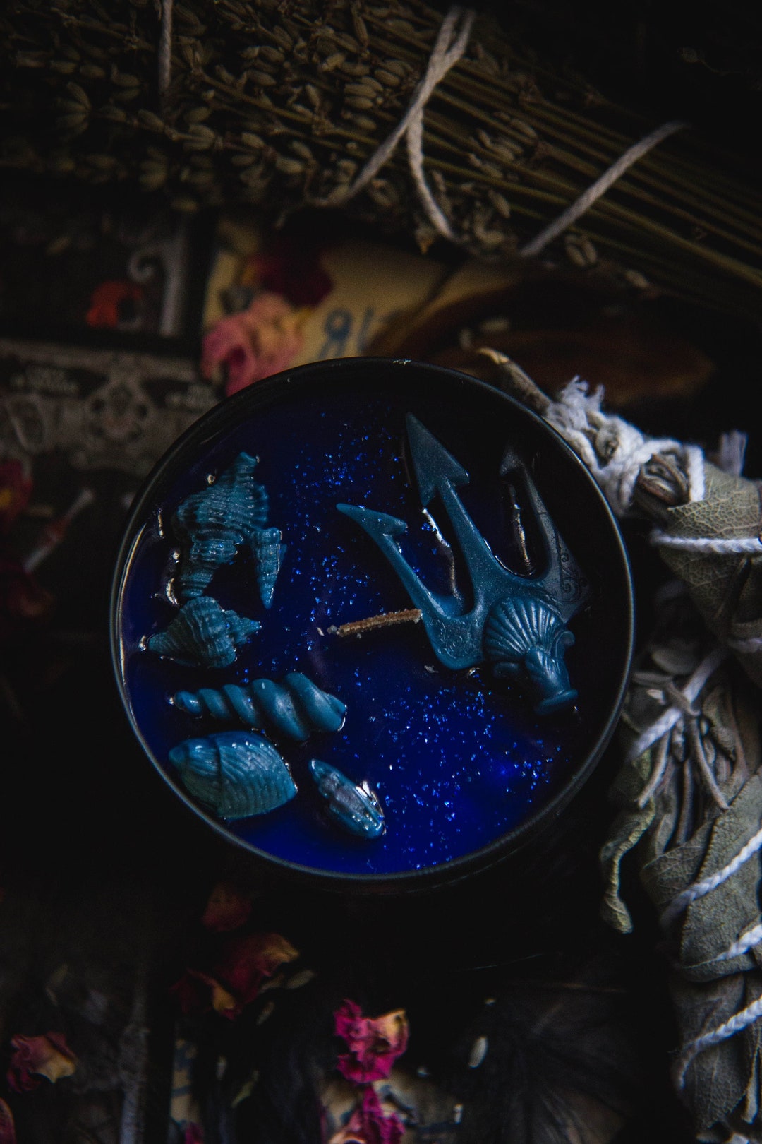 Poseidon Greek God and Ruler of the Seas Candle Dark Gel Scented Candle ...