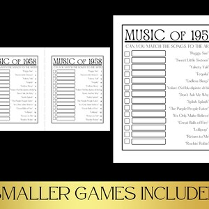 Vintage Class of 1958 Printable Bundle: Trivia, Music, Movies, and 3 16 ...