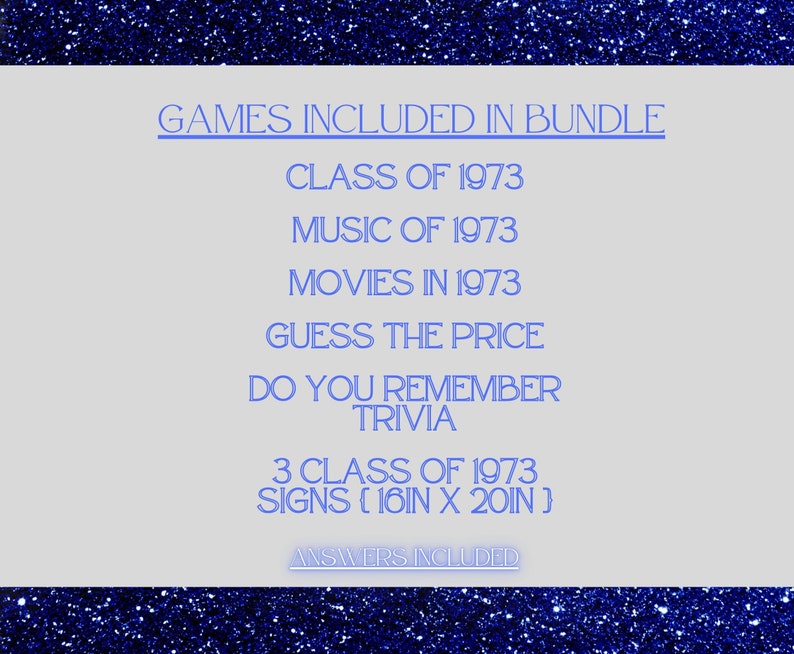 Class of 1973 Bundle, 50th Class Reunion Printable,welcome Class of ...