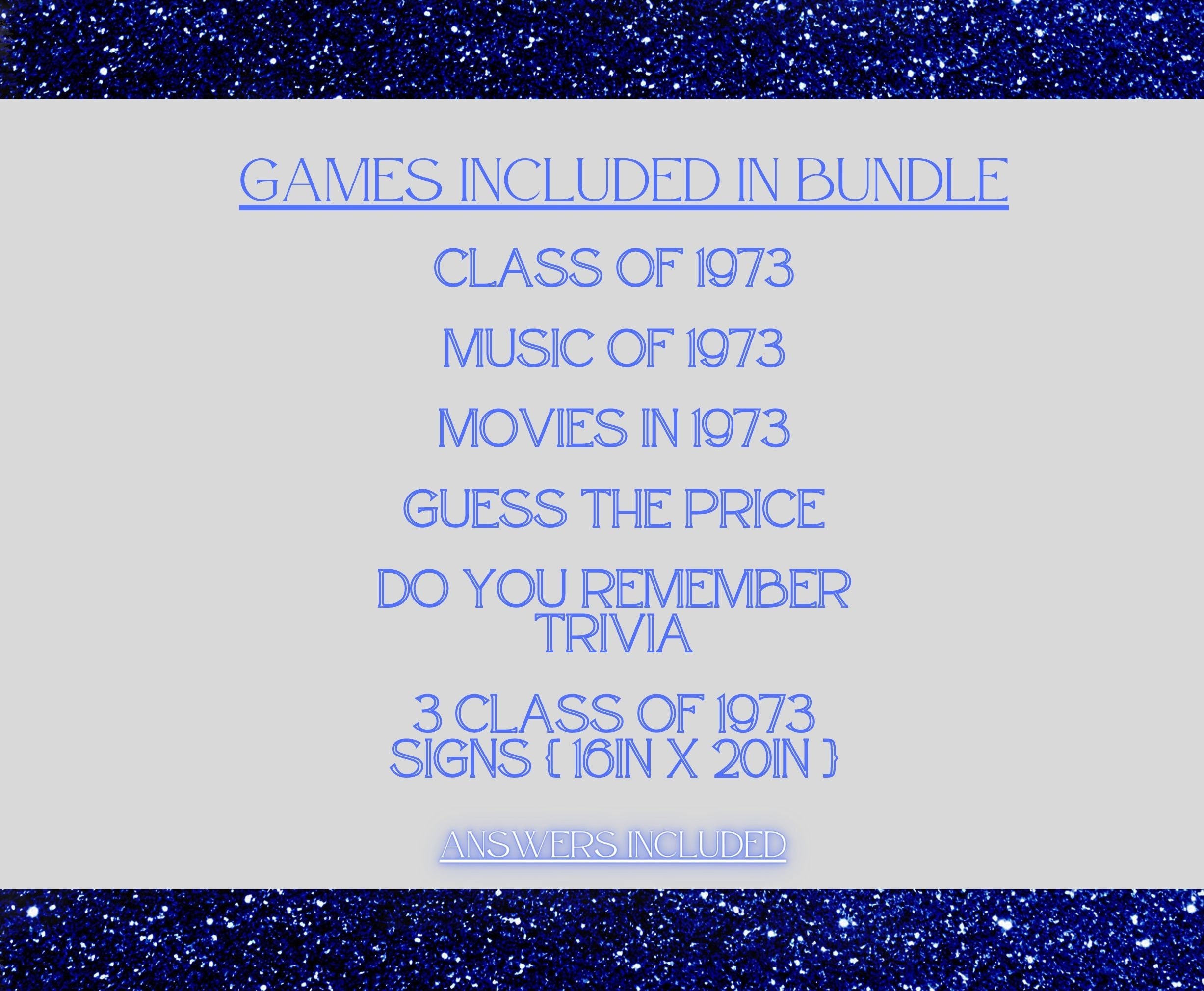 Class of 1973 Bundle, 50th Class Reunion Printable,welcome Class of ...