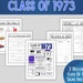 Class of 1973 Bundle, 50th Class Reunion Printable,welcome Class of ...