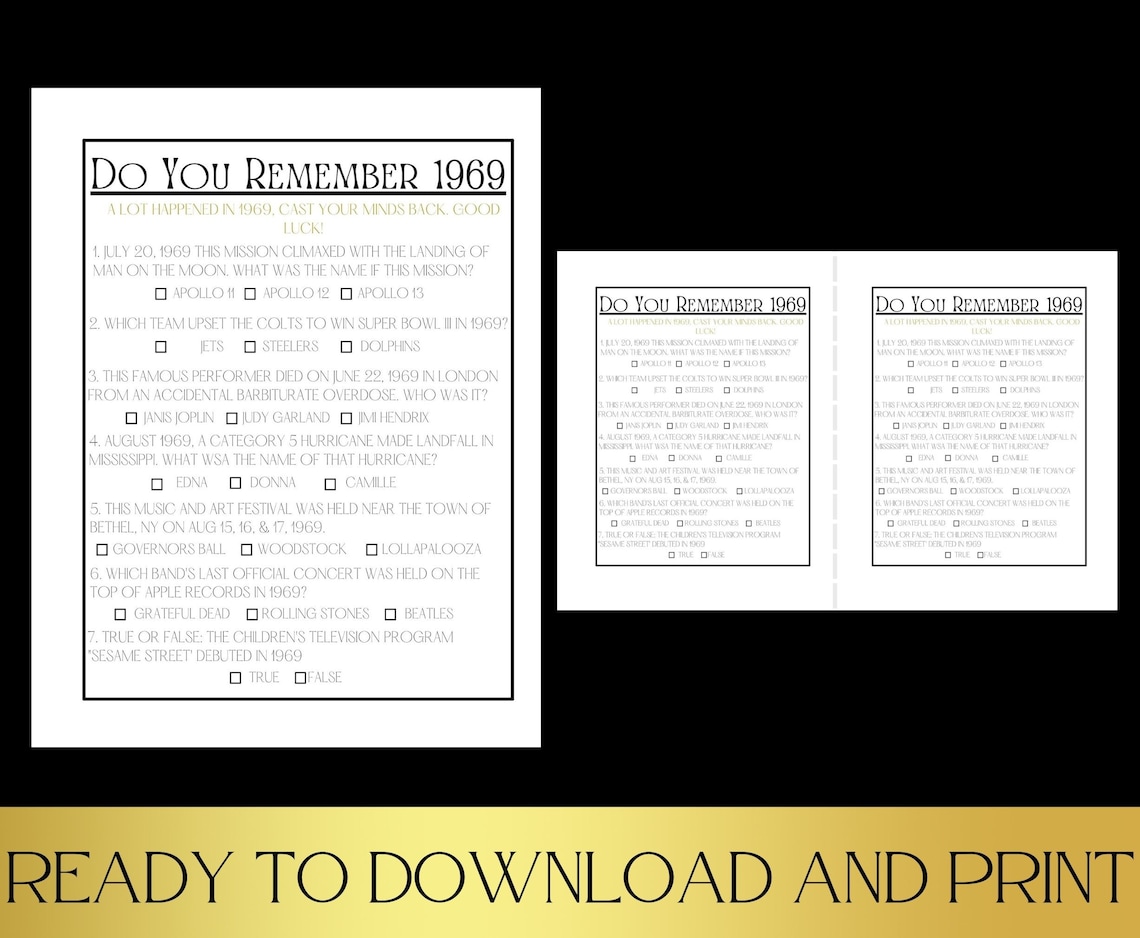 Class of 1969 Bundle, Class Reunion Printable, Welcome Class of 1969 ...