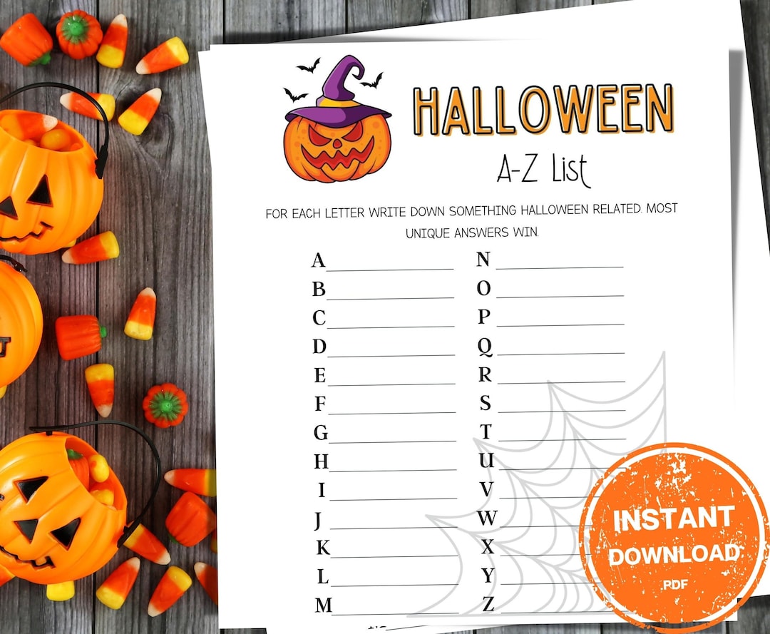 Spooktacular A-Z Halloween Game | Halloween Printable Games | Halloween ...