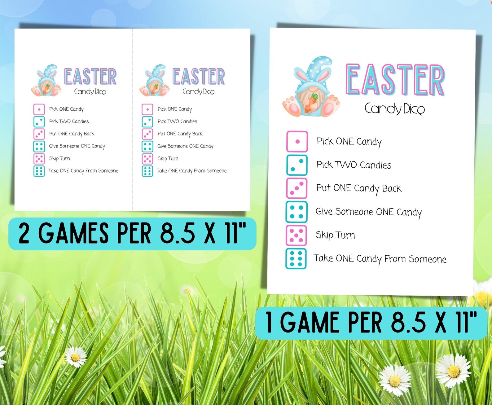 Easter Candy Dice Game | Easter Activities | Games for Kids | Printable ...