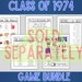 Class of 1974 Sign Bundle: Welcome Class of 1974 & Let's Party Like It ...