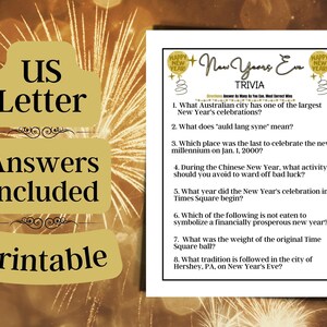 New Years 2023 Trivia | New Years Eve | Holiday Trivia | NYE Party Game ...