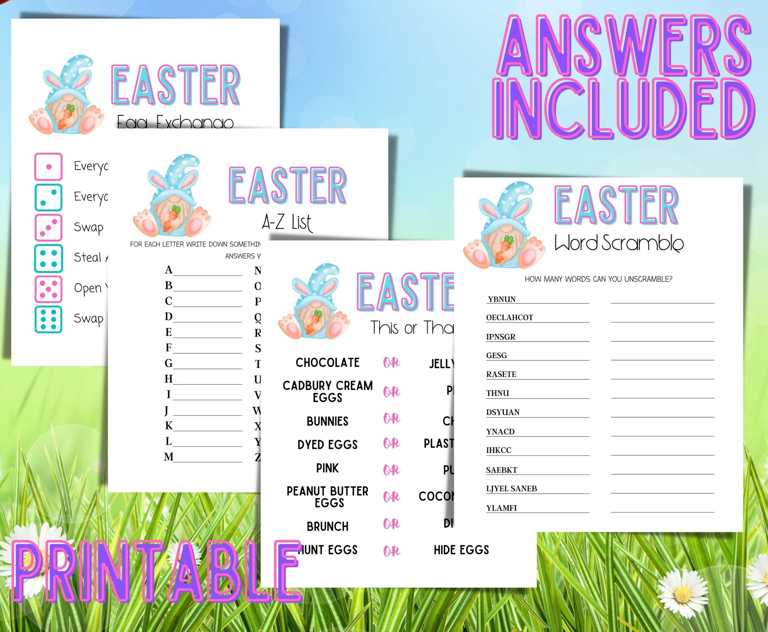 Easter 7 Game Bundle | Easter Activities | Games for Kids | Printable ...