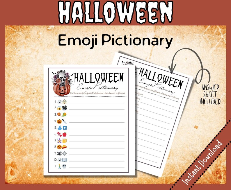 Printable Halloween Emoji Guessing Game - Fun and Spooky Activity for ...