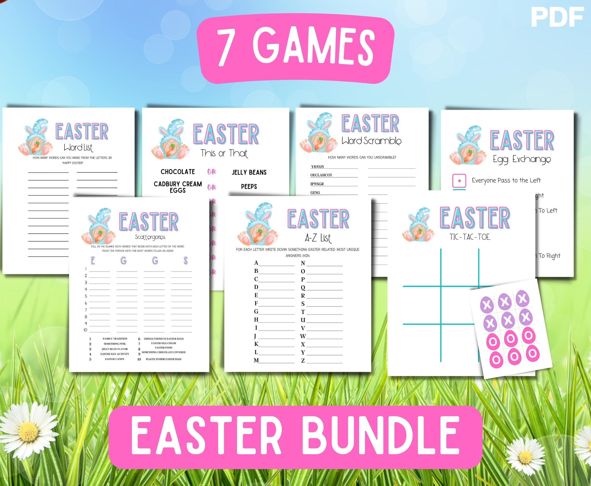 Easter 7 Game Bundle | Easter Activities | Games for Kids | Printable ...