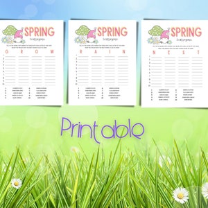 Spring 7 Game Bundle | Fun Spring Party Games | Springtime Activities ...