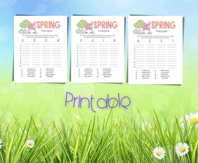 Spring 7 Game Bundle | Fun Spring Party Games | Springtime Activities ...