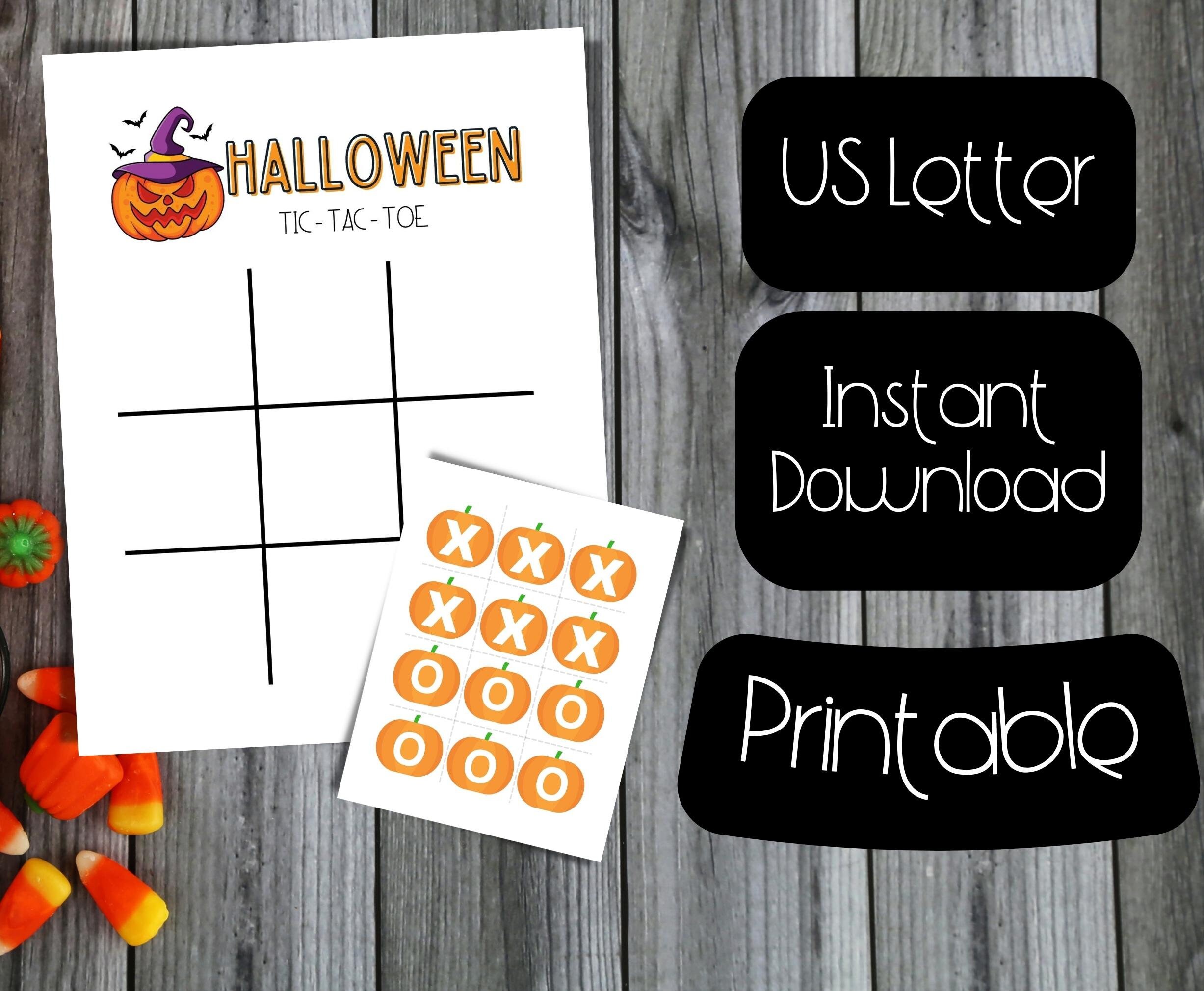 Printable Halloween Tic Tac Toe Game - Spooky Fun for All Ages! - Etsy