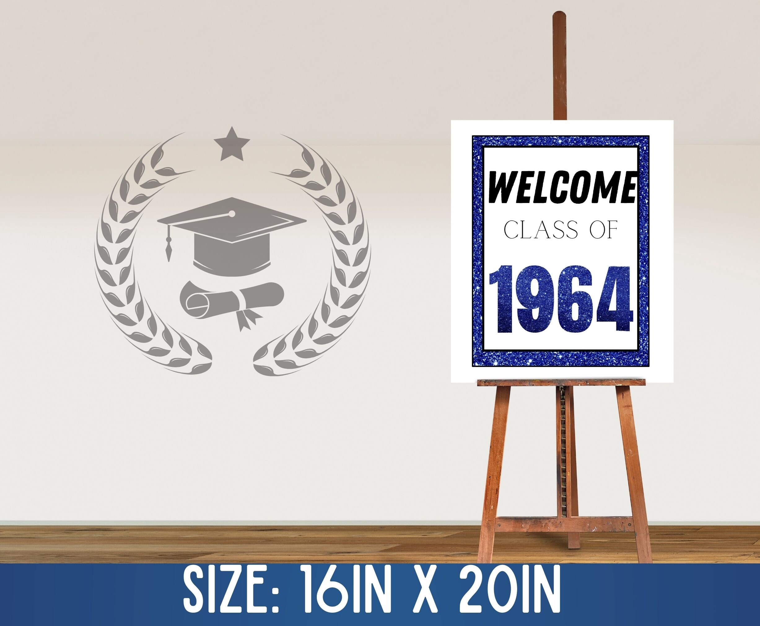 1964 Class Reunion Sign: Welcome & Party Decor (digital Download) - Etsy