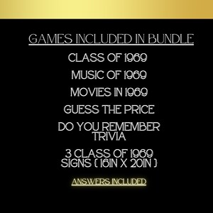 Class of 1969 Bundle, Class Reunion Printable, Welcome Class of 1969 ...