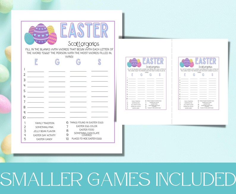 Easter Game Bundle | Printable Easter Games for Kids and Adults ...