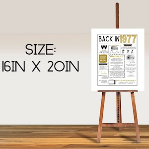 Back in 1977 Printable Poster - Nostalgic Retro Wall Art - Instant ...