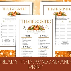 Thanksgiving Party Game Bundle, Printable Family Party Games, 2023 ...