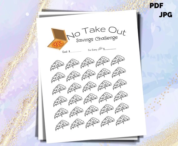 30 Day No Take Out Challenge Eating Out Savings Challenge - Etsy