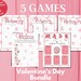 Valentine's Day 5 Game Bundle | Valentine Word List Game | A - Z ...