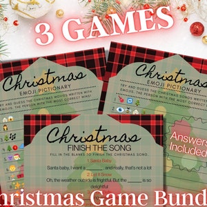 Christmas Party Game Bundle | Christmas Emoji Printable Games ...