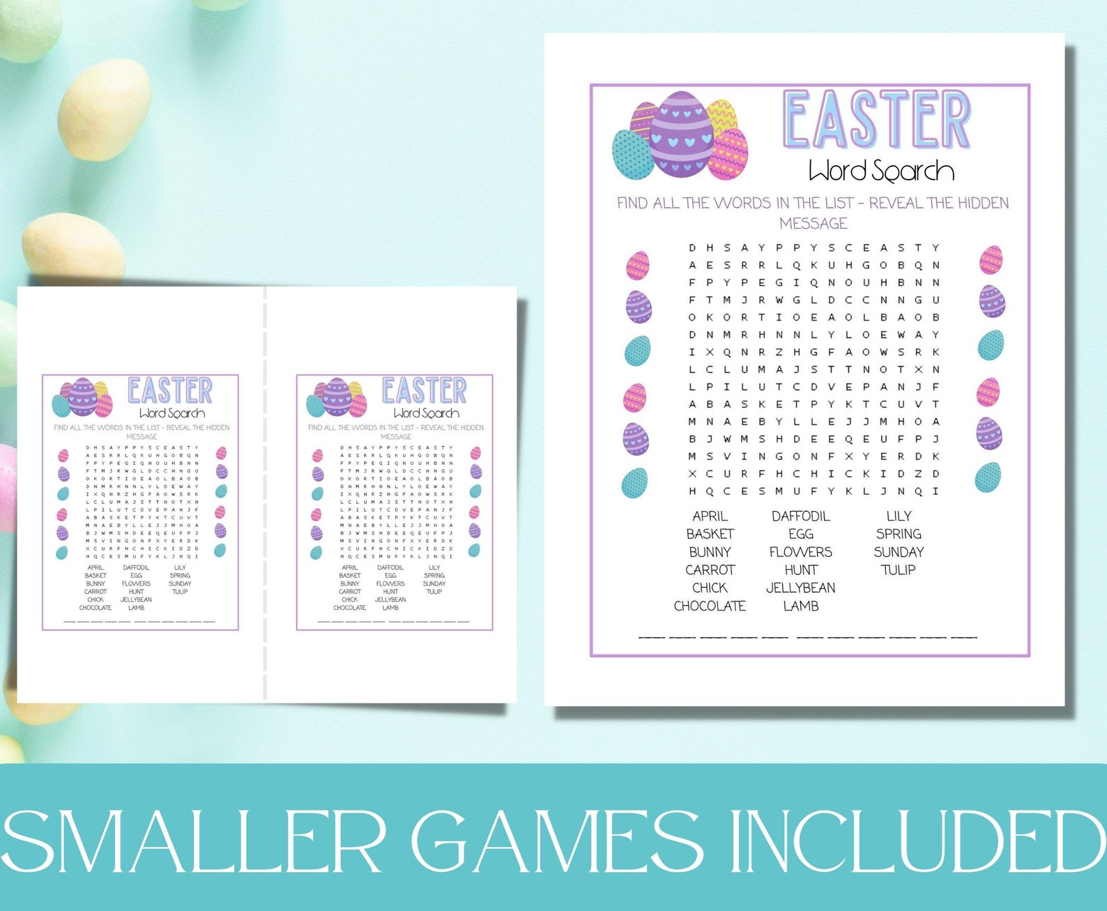 Easter Game Bundle Printable Easter Games for Kids and Adults Easter ...