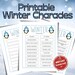 Winter Charades Winter Games for Kids Wintertime Activity Classroom ...
