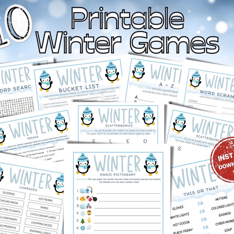 Snow Game List - Etsy UK