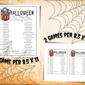 Halloween Phobia Trivia Match Game | Printable Party Activity (PDF) - Etsy