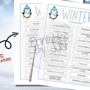 Winter Charades | Winter Games for Kids | Wintertime Activity ...
