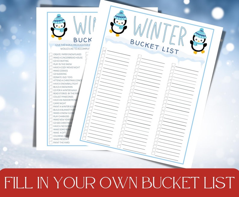 10 Winter Games Bundle, Fun Wintertime Games and Activities for Adults ...