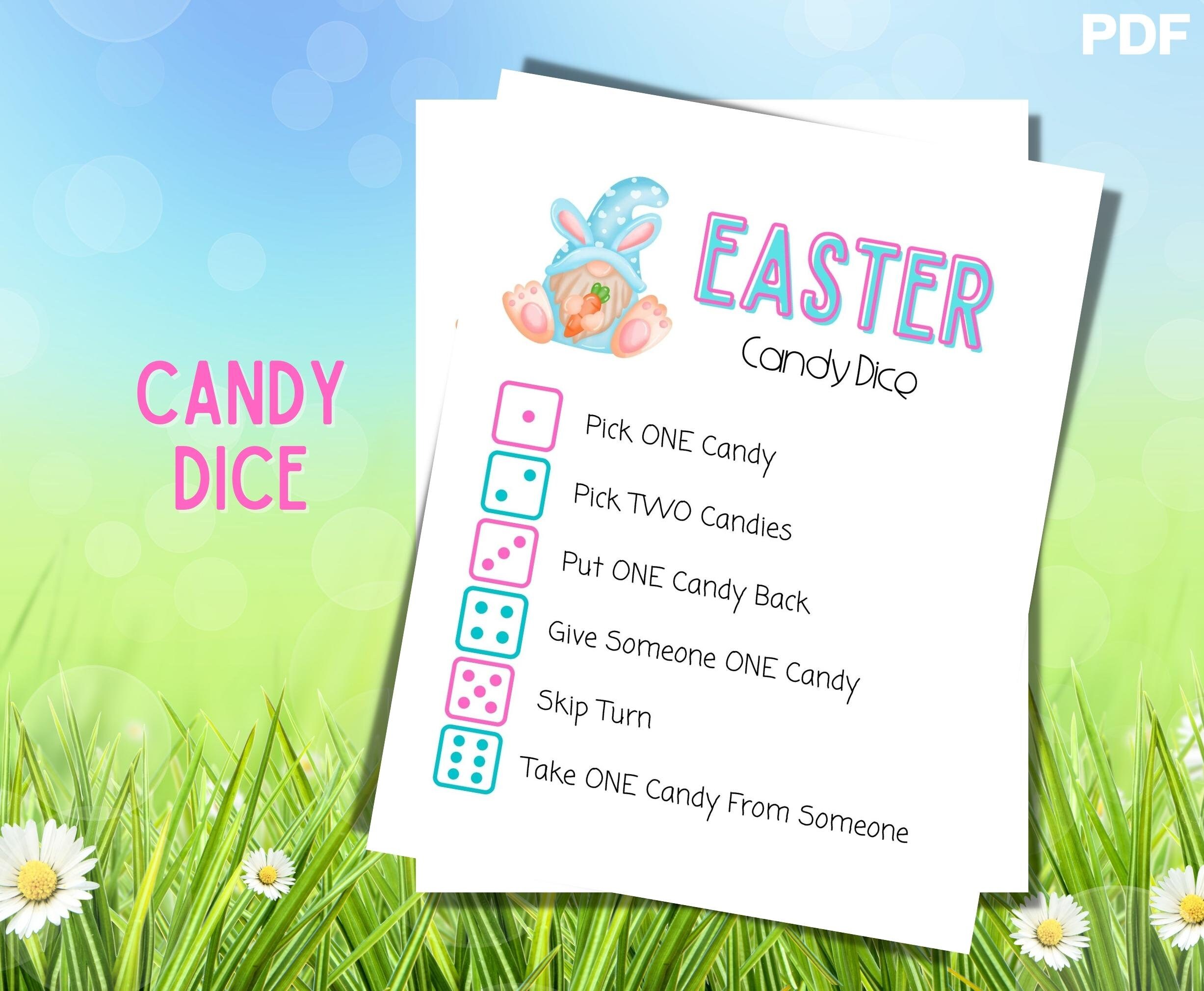 Easter Candy Dice Game | Printable Family Activity (PDF) - Etsy