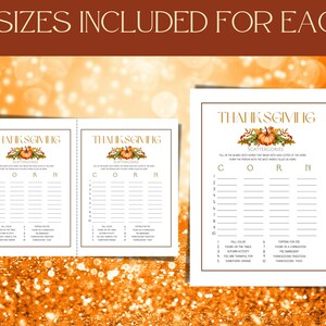 Thanksgiving Scattergories Game Bundle | Friendsgiving Party Printable ...