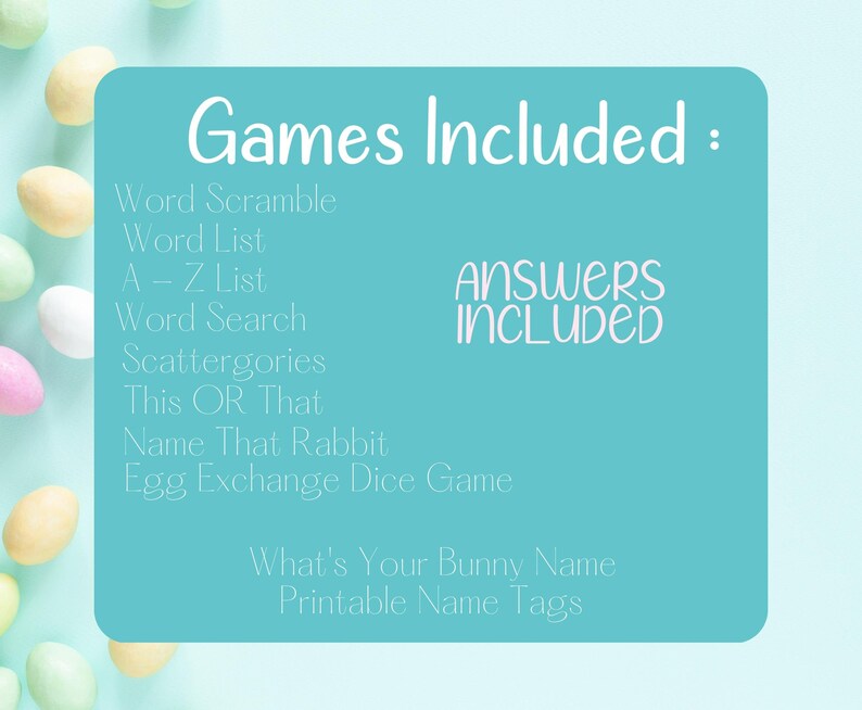 Easter Game Bundle | Printable Easter Games for Kids and Adults ...