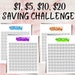 Printable Money Challenge Bundle | 5 Dollar Challenge | Money Savings ...