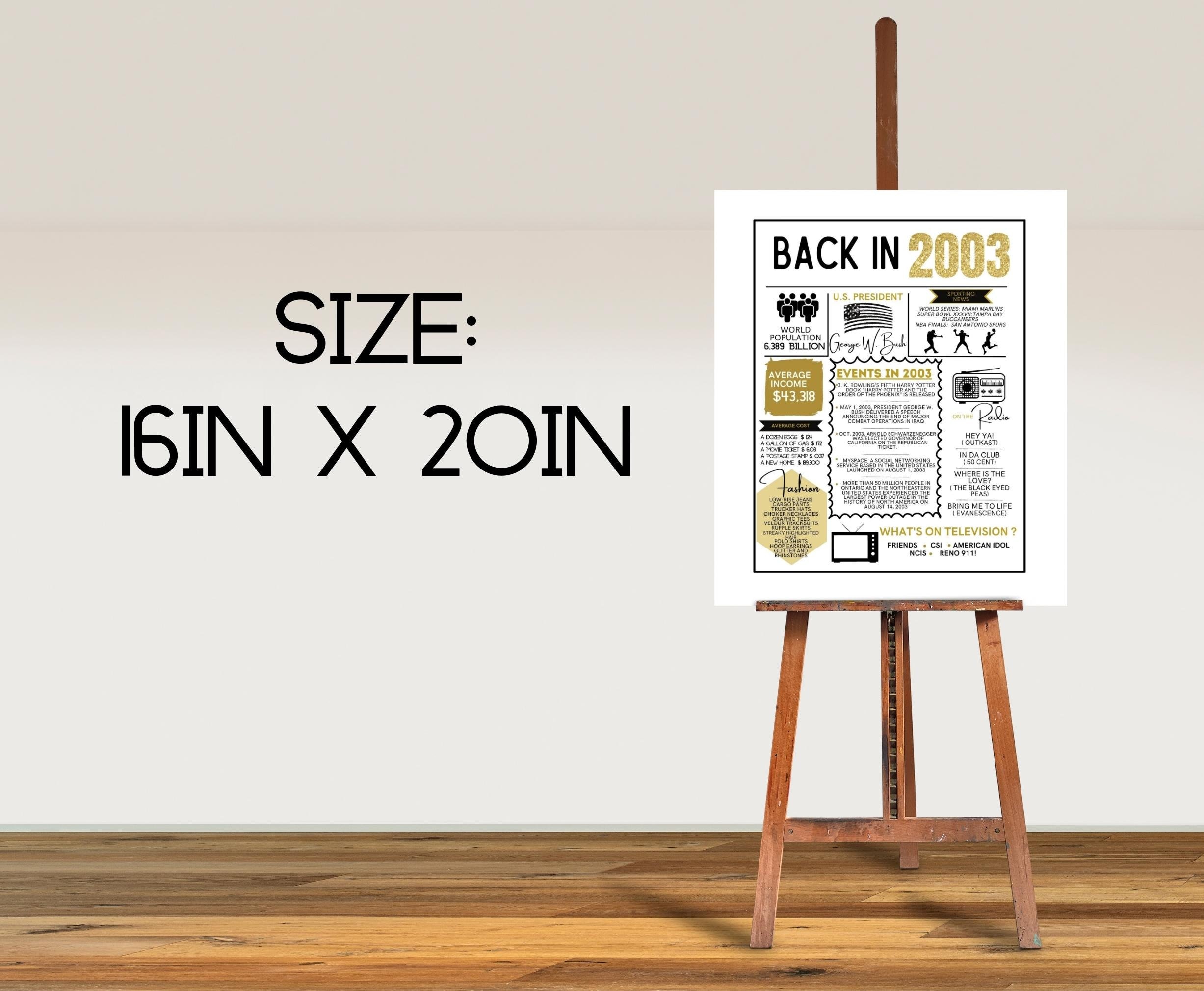 Relive the Memories: Back in 2003 Printable for Instant Nostalgia, Back ...