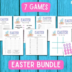 Easter 7 Game Bundle | Easter Activities | Games for Kids | Printable ...