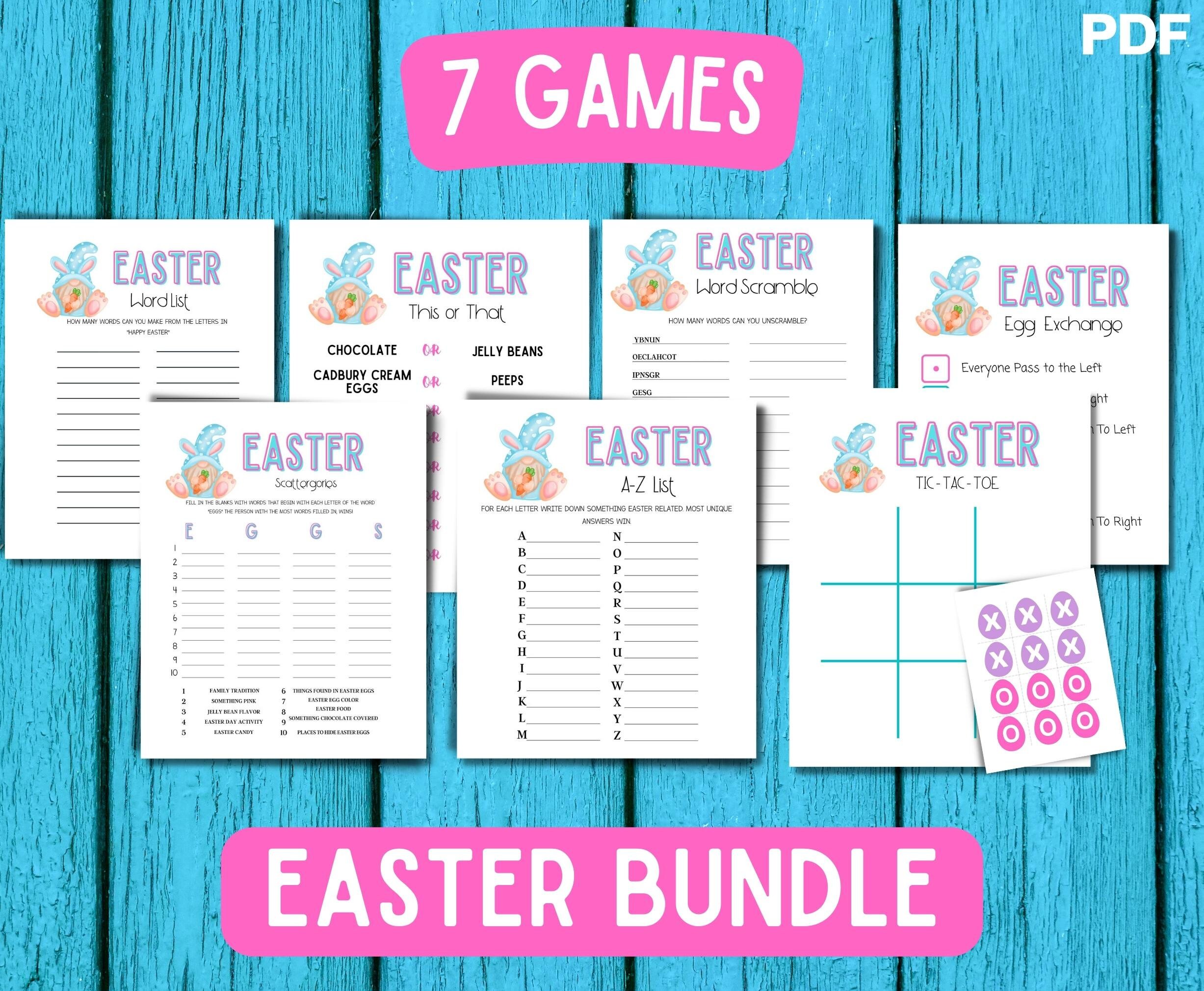 Easter 7 Game Bundle | Easter Activities | Games for Kids | Printable ...