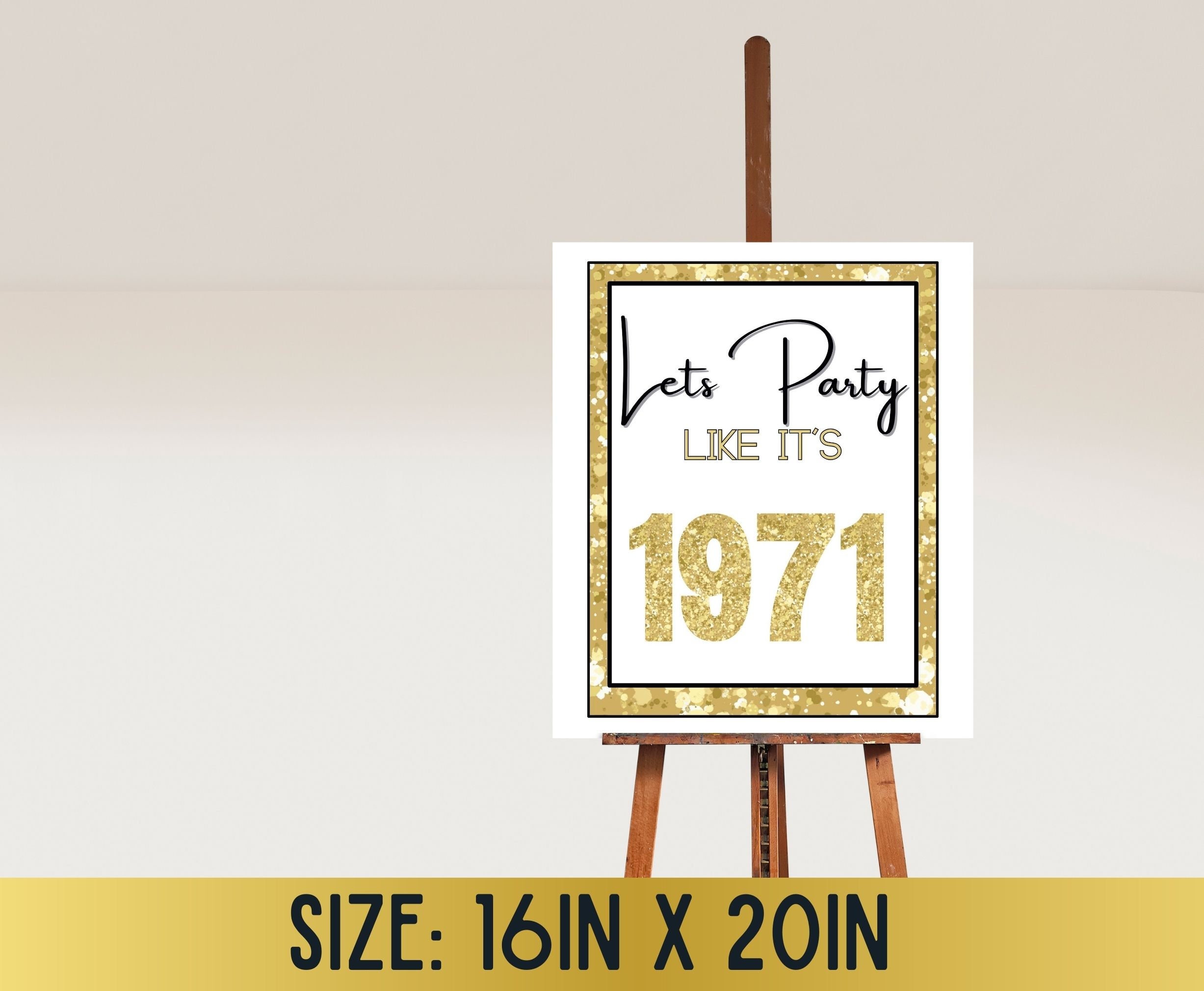 Class of 1971 Reunion Sign Bundle – Retro Party Decor (digital JPG ...
