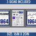 Back in 1975 Printable Vintage 1975 Sign 1975 Poster Us Letter & 16x20 ...