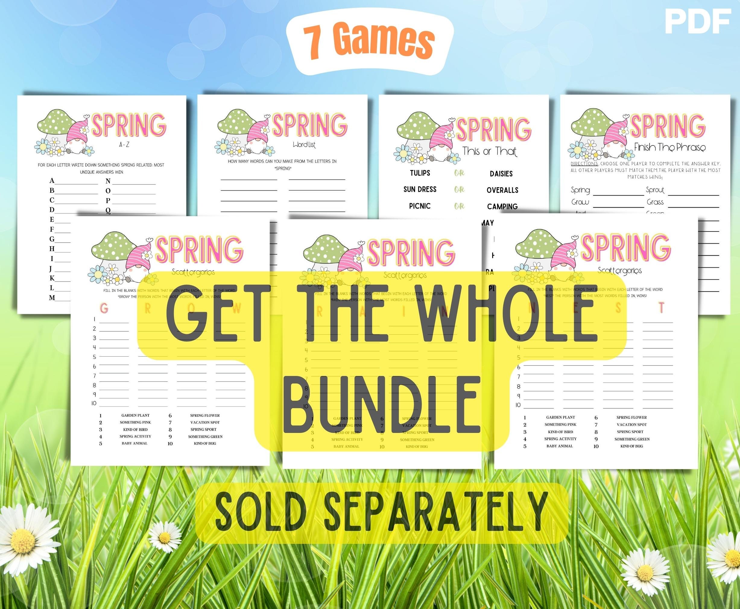 Printable Spring This or That Game | Springtime Activities | Games for ...