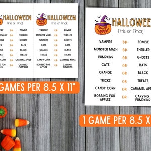 Printable Halloween This or That Game | Halloween Activities | Games ...