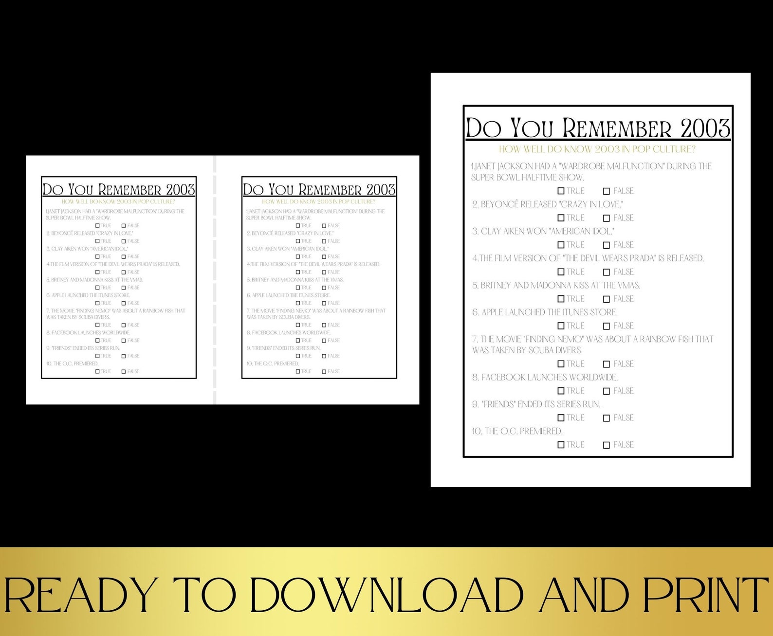 Class of 2003 Bundle, 20th Class Reunion Printable, Welcome Class of ...